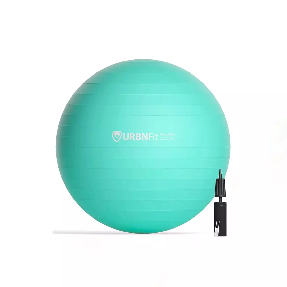 كرة التمرين URBNFit باللون الأزرق المخضر