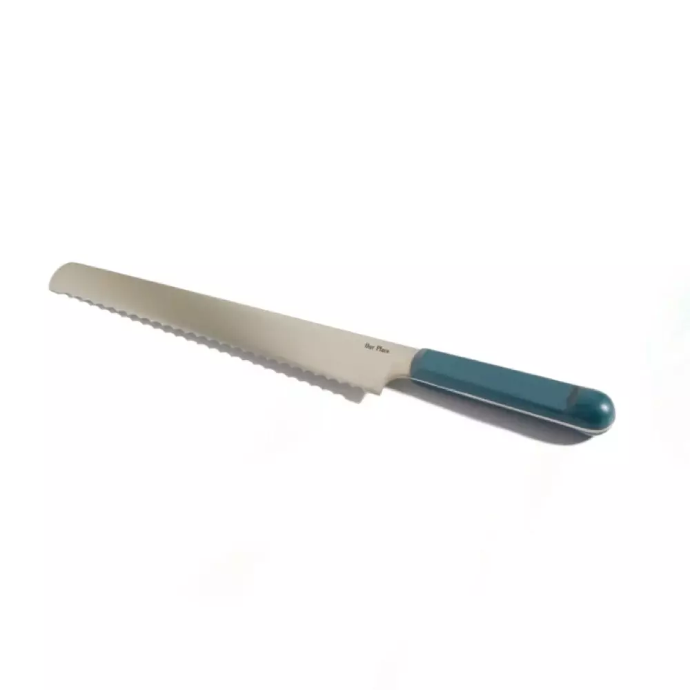 Kami Tempat Serrated Slicing Knife sareng gagang biru