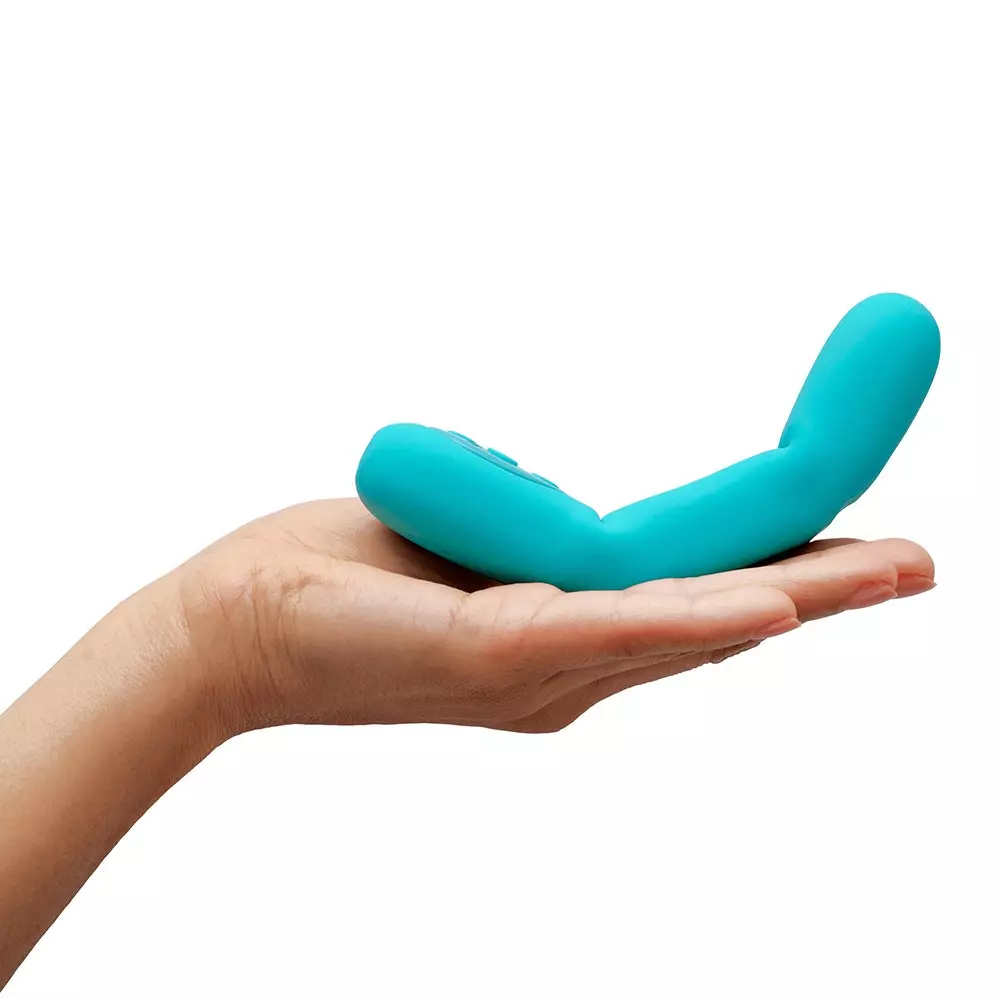Turquoise flexible g-spot vibrator mula sa MysteryVibe