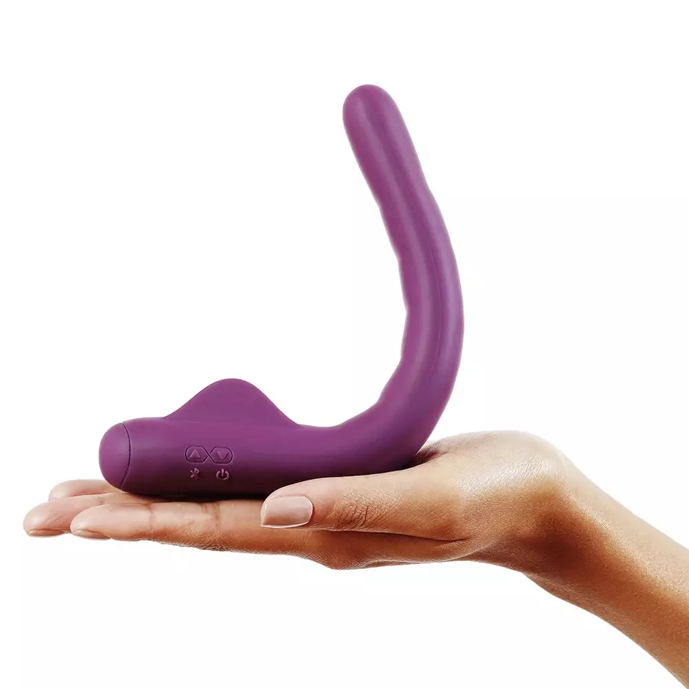 Vibrator pintar fleksibel ungu daripada MysteryVibe