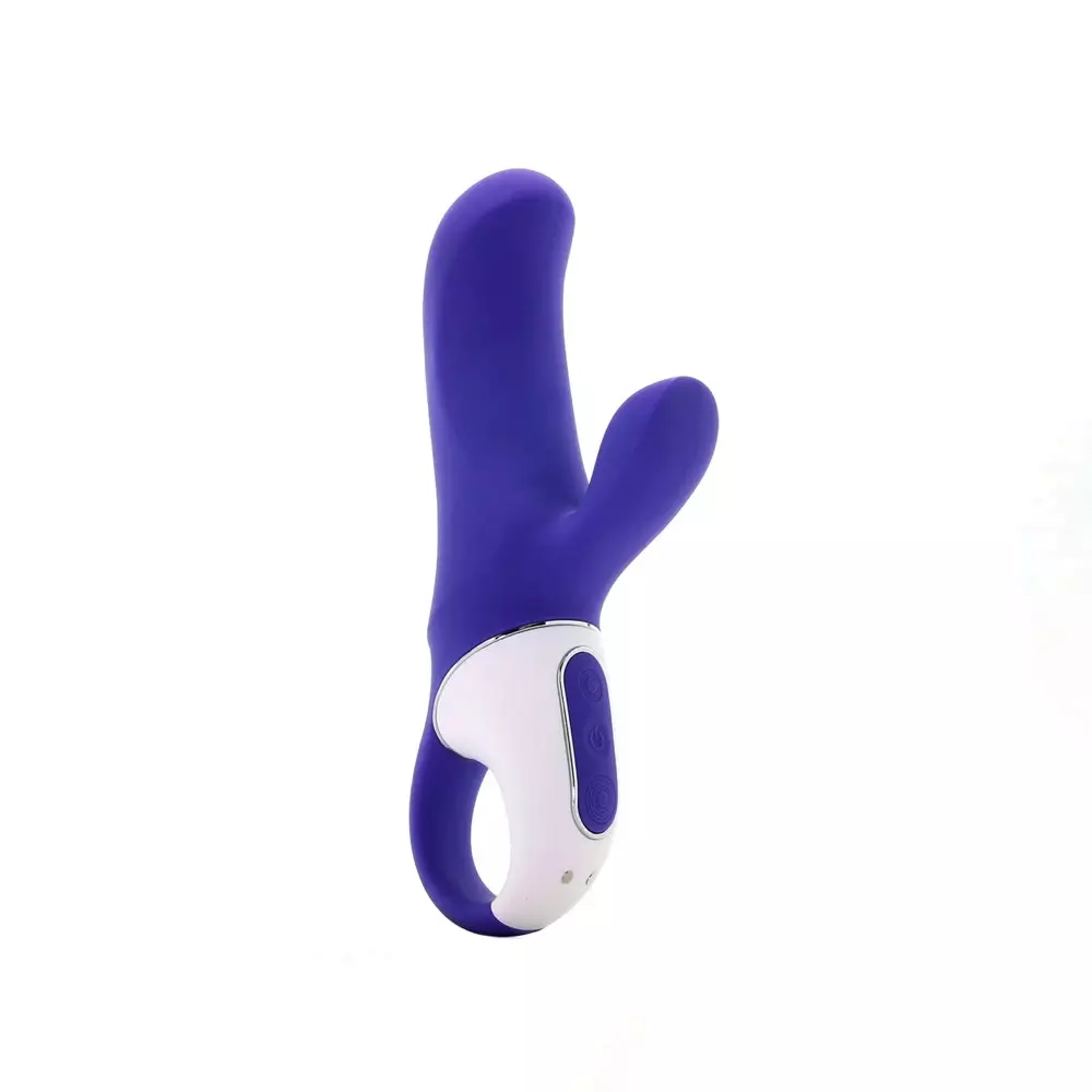 PinkCherry Satisfyer Magic Bunny Vibrator berwarna ungu dan putih